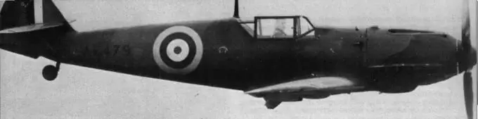 在英国测试。战斗机 Bf-109E