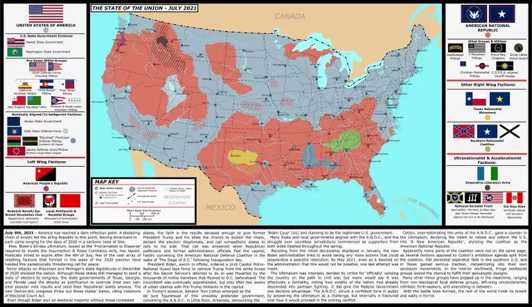 İkinci Amerikan İç Savaşı. Başka bir senaryo