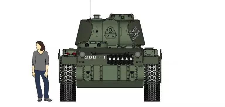 Linjetank av modellen fra 1940 med en kommandorkuppel og en F-32-kanon