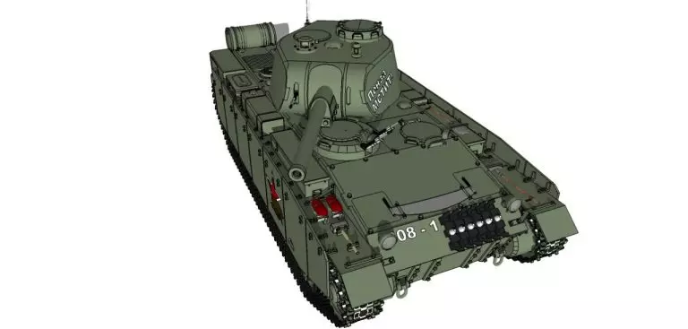 Linjetank av modellen fra 1940 med en kommandorkuppel og en F-32-kanon