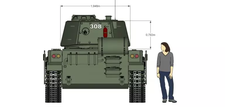 Linjetank av modellen fra 1940 med en kommandorkuppel og en F-32-kanon