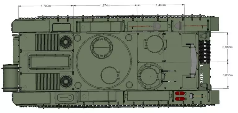 Universelt chassis med bakmotoroppsett