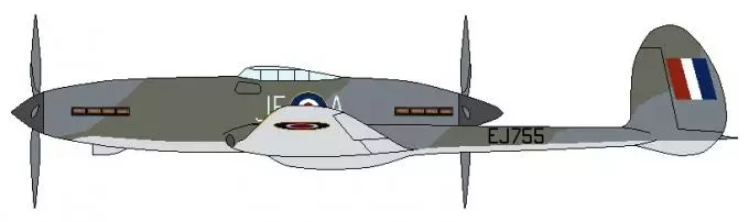 Airspeed AS.47 höghastighets bombplan. Storbritannien