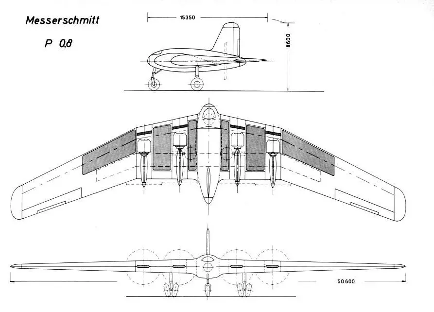 梅塞施密特 P 0.8 遠程重型轟炸機項目。德國