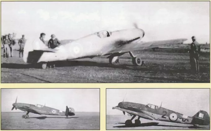 Тұтқынға алынған жауынгерлер Messerschmitt Me 109. 10 -бөлім