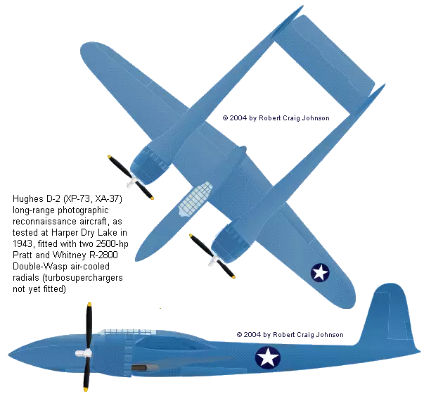 Aviador Howard Hughes i els seus avions D-2, D-5, XA-37, XP-73, XF-11