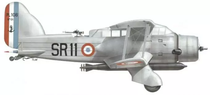 Erfarne torpedobombere / bombefly Levasseur PL.107 / 108. Frankrike