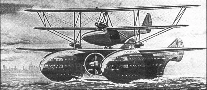 Projet vun engem schwéiere Passagéierflugboot P.B.43 / 47. Vereenegt Kinnekräich