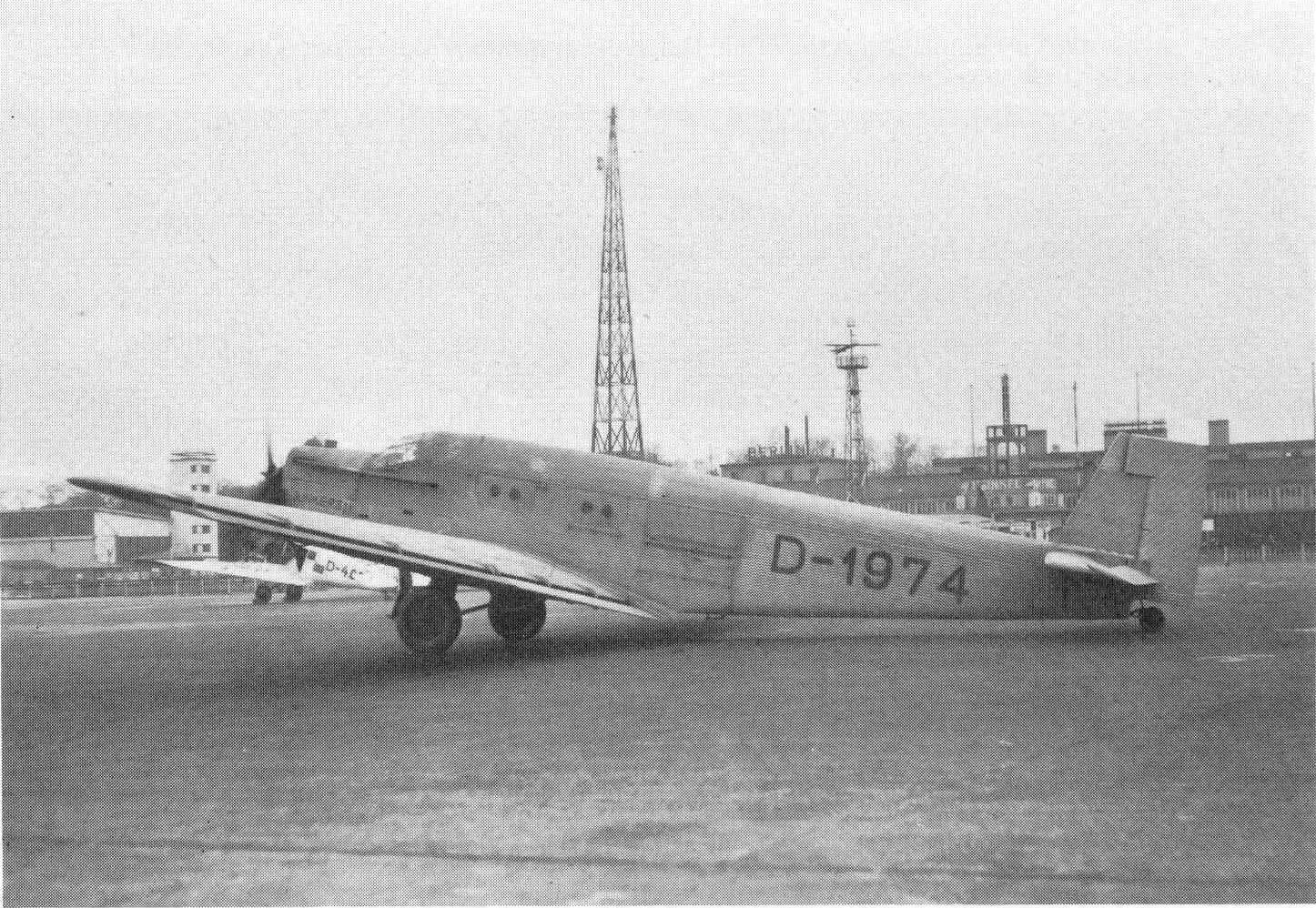 Yhden moottorin Junkers Ju 52. Osa 1