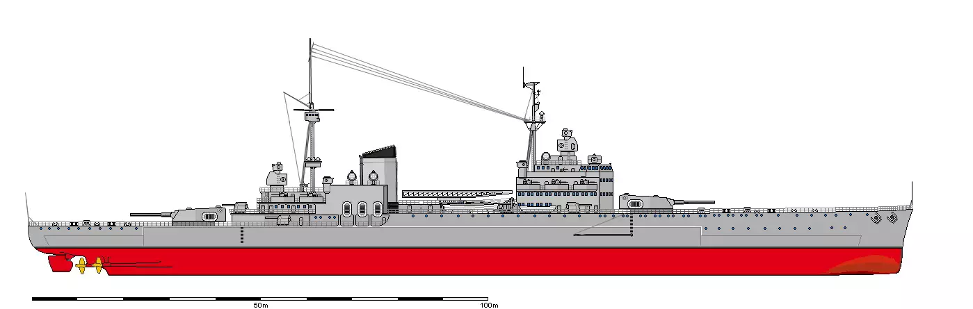 Cruiser mavesatra "Admiral Amirov". (Ireo mpandeha an-tsambo afovoan'ny 20-30)