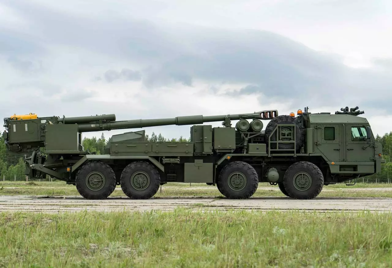 러시아 휠 152 mm 미래의 2c43 "Malva"의 Sau