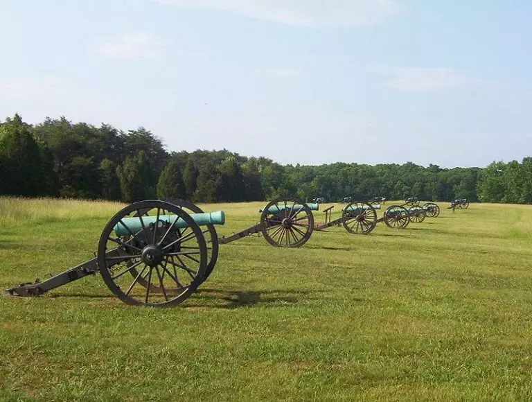 Guns of the National Park of the Battle of Manassas i Virginia