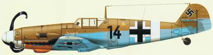 Tutulan döyüşçülər Messerschmitt Me 109. 15 -ci hissə