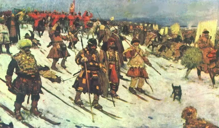 Exèrcit rus en una campanya d'hivern