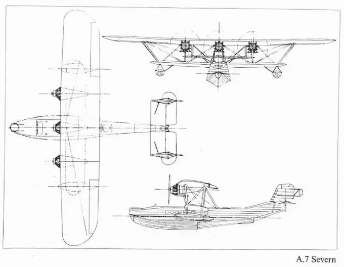 Erfahrenes Flugboot Saunders-Roe A.7 Severn. Vereinigtes Königreich