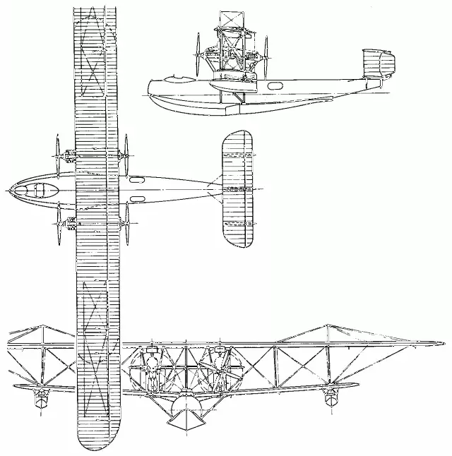 Учуучу кайыктар-узак аралыкка чалгындоо / бомбардирлер Fairey N.4. Бириккен Королдук