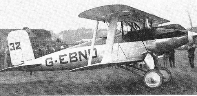 Vechters van specificatie F.9 / 26. Ervaren jager Avro 566 Avenger. Verenigd Koninkrijk