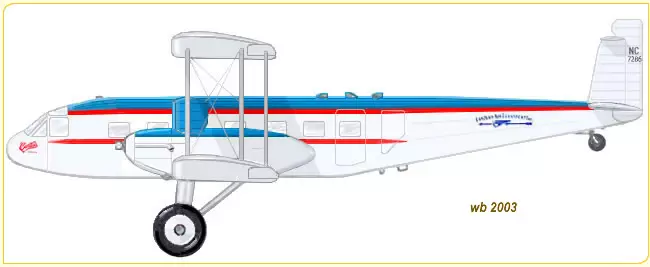 Passasiersvliegtuig Curtiss Model 53 Condor CO. VSA