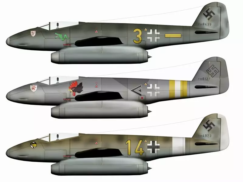 možnosti farby Focke-Wulf P. II (moderná kresba)