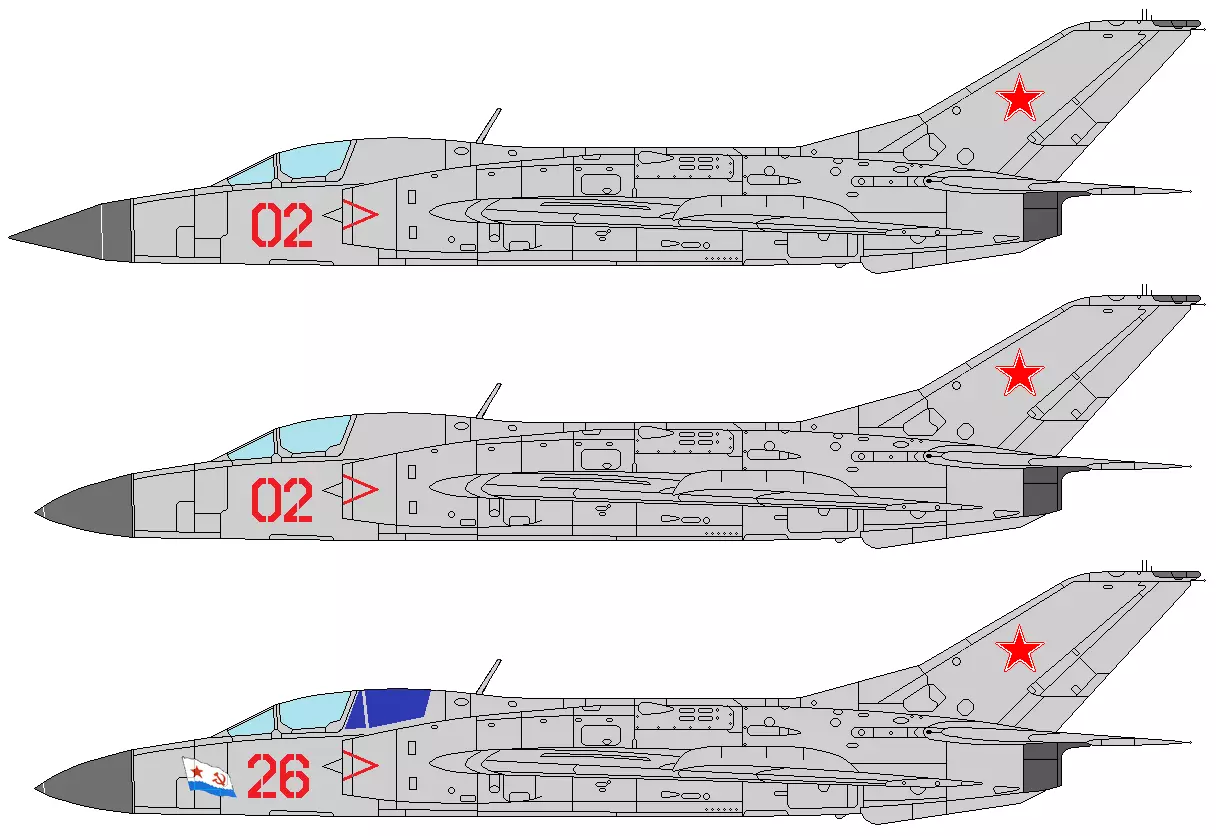 Иза одсуства маркираног папира је написано једноставно. Алтернативне борбе против палубе-пресретачи МИГ-19К2 и МИГ-19К3. СССР