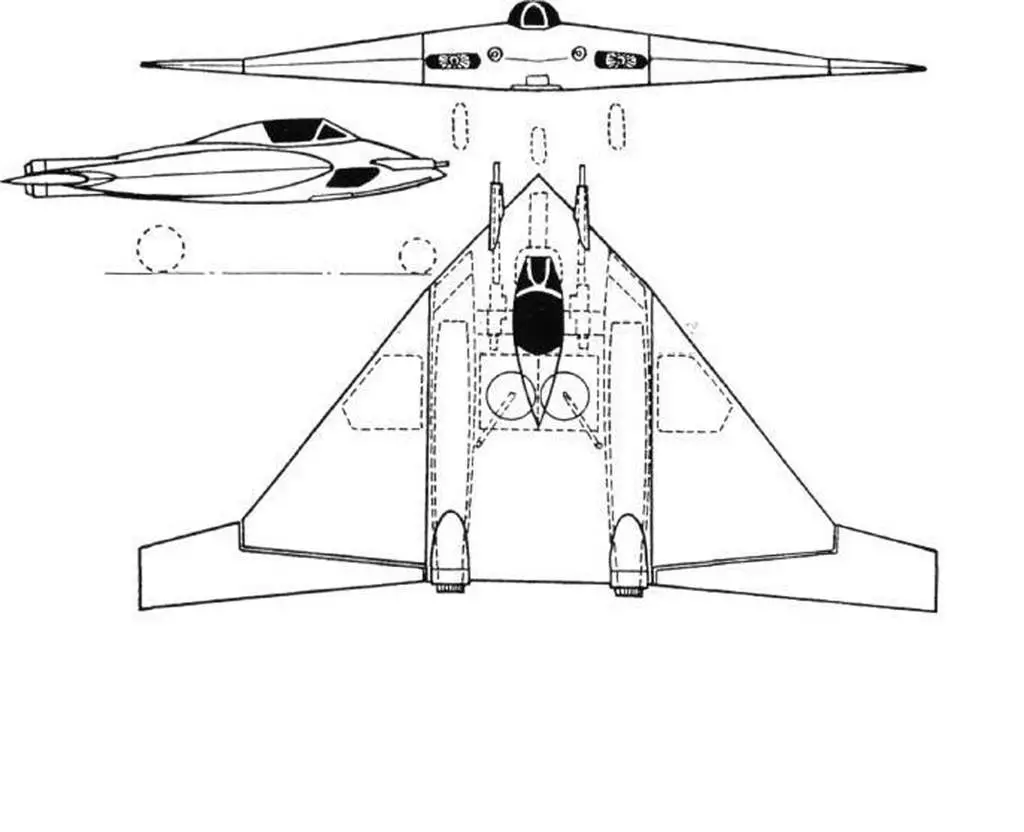 BEACH-26. Supersonic fighter. Cheranovsky. THE USSR. 1948 g.