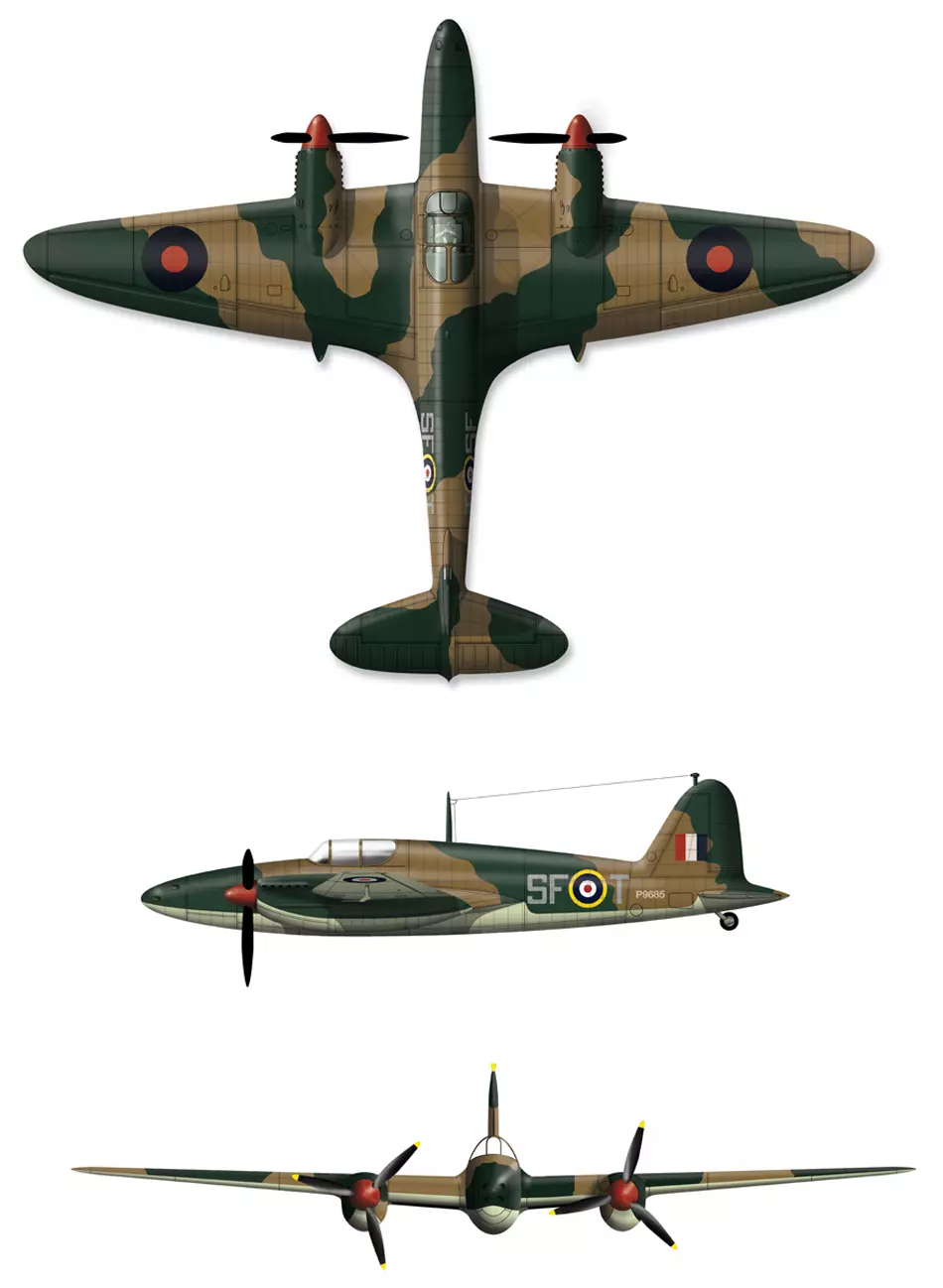 Raskas hävittäjäprojekti Supermarine Type 313. Iso -Britannia