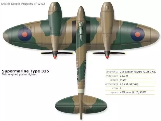 Supermarine 325 heavy fighter project.UK