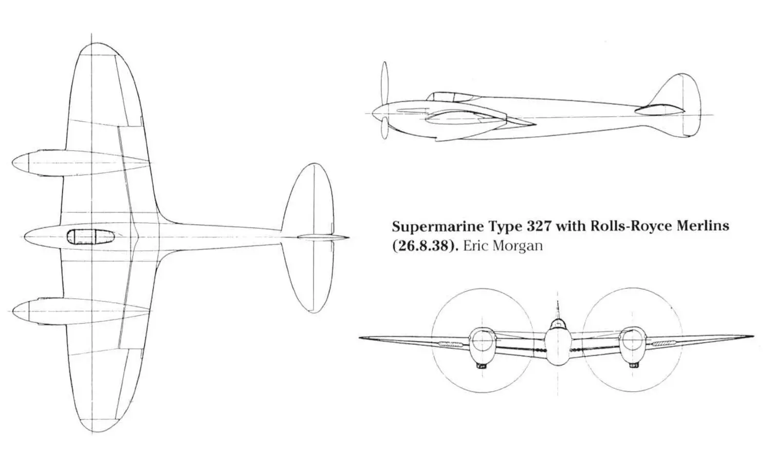 Supermarine 327 schwéier Fighter Projet.UK