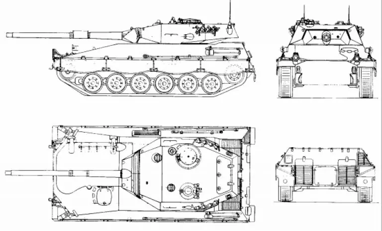 Tank TAM ati awọn ọkọ ni ipilẹ rẹ. Ilu Argentina