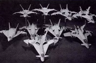 Diferentes versões dos protótipos do MiG-31.