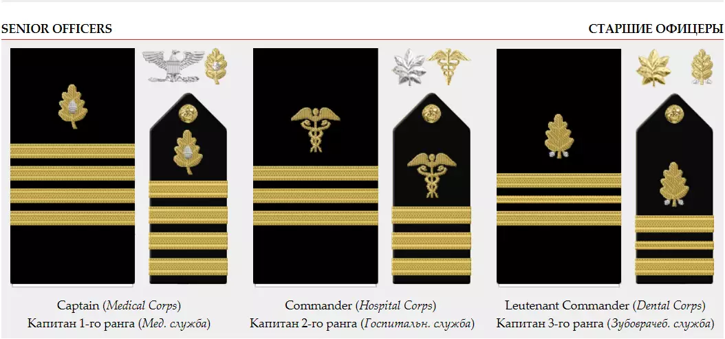 Estatu Batuetako itsas armadaren insignia. 1942 1. zatia almiranteen eta ofizialen intsignia