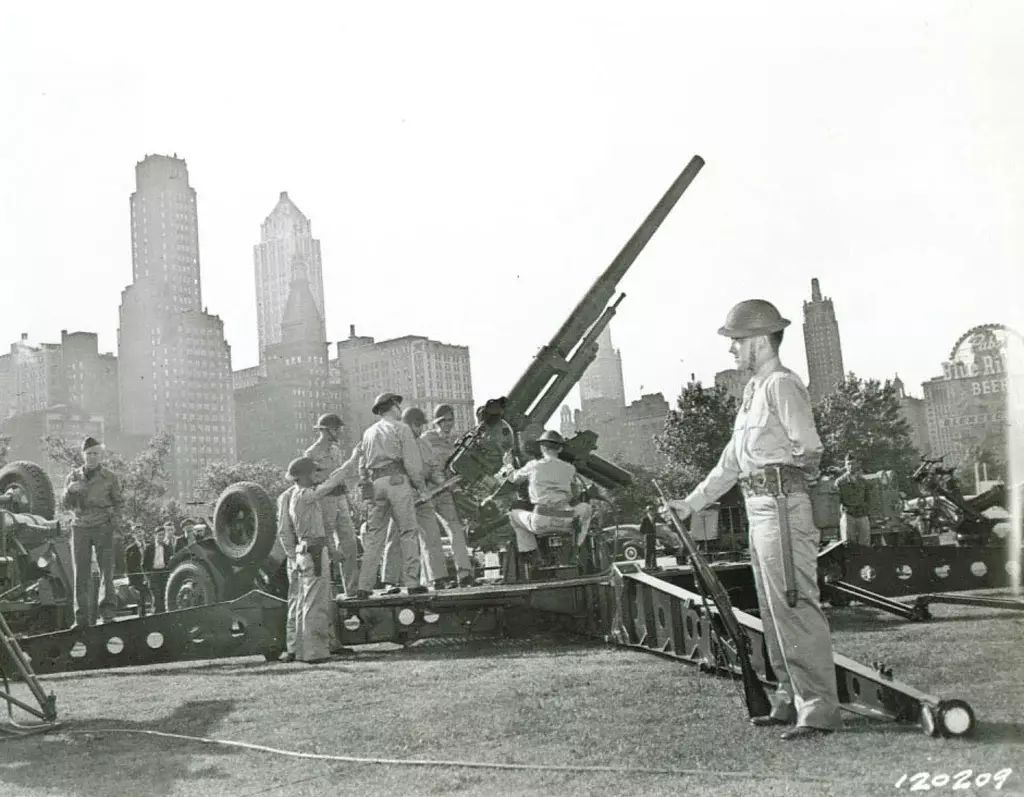 3-Zoll Anti-Fligere Pistoul m3, dës Anti-Fligere Gun am Joer 1940 gouf gewielt Tank Kämpfer