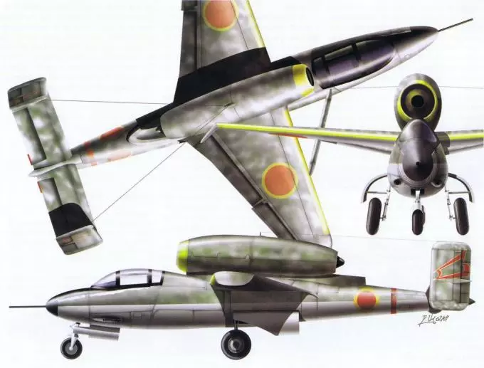 Tachikawa Ki-162 stridsflygprojekt. Japan