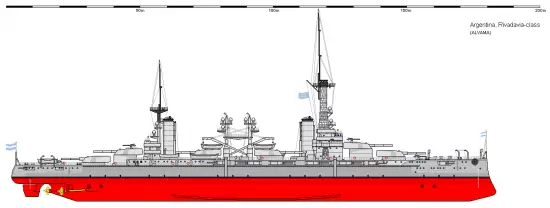Fotogalerie von Schlachtschiffen des Typs "Rivadavia". Argentinien