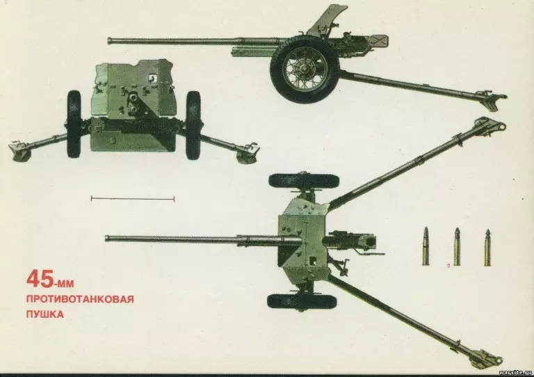 45 mm protitankový kanón M-42.