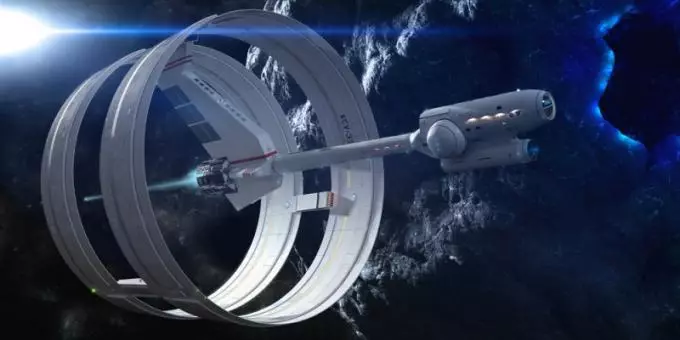 Ruimte nieuws. NASA presenteerde een project van een ruimteschip dat sneller kan reizen dan de lichtsnelheid