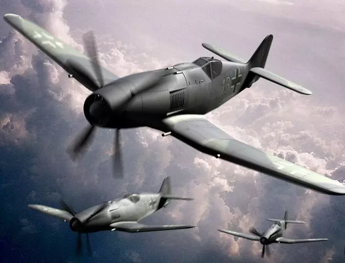 BMW802 및 BMW P.8011 엔진으로 구동되는 Focke-Wulf 전투기.