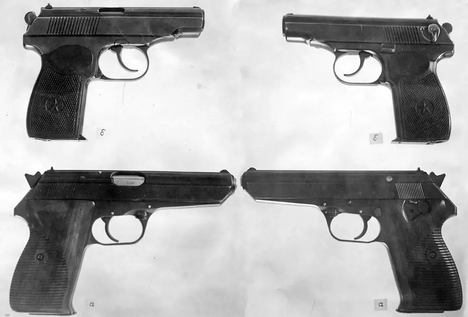 Porovnání PM a CZ 482 pistolí na zkouškách v roce 1949. Kalashnikov.media.
