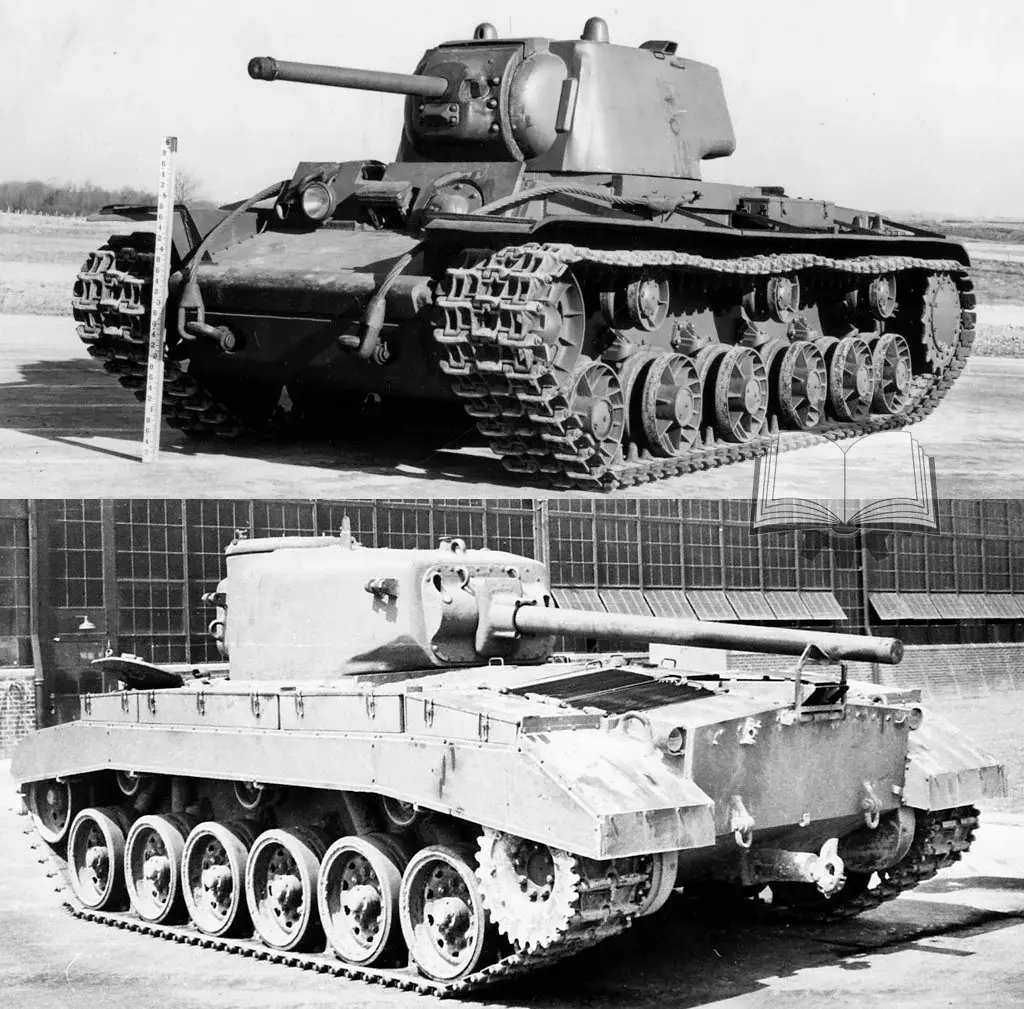 KV-1, que chegou nos EUA até o final de 1942, tornou-se um dos doadores ao criar uma suspensão de torção americana