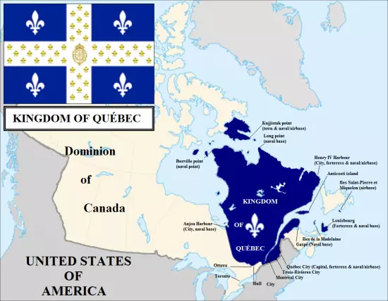 Regno del Quebec e la sua flotta.