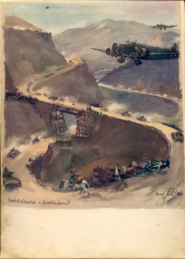Lukisan perang Reich Ketiga. Hans Liska