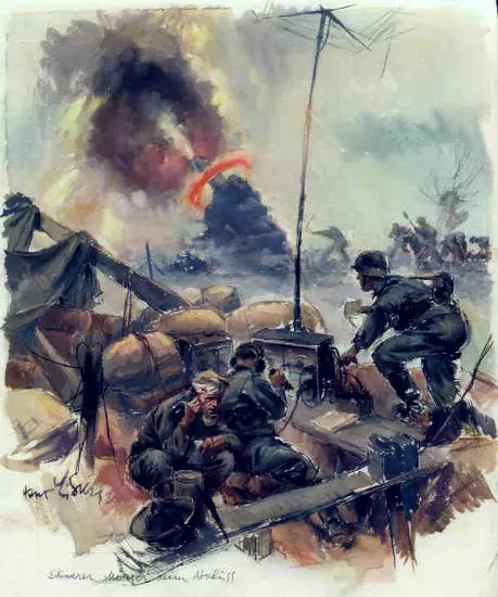 Lukisan perang Reich Ketiga. Hans Liska