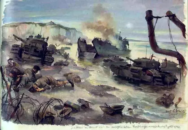 نقاشی جنگی رایش سوم. هانس لیسکا