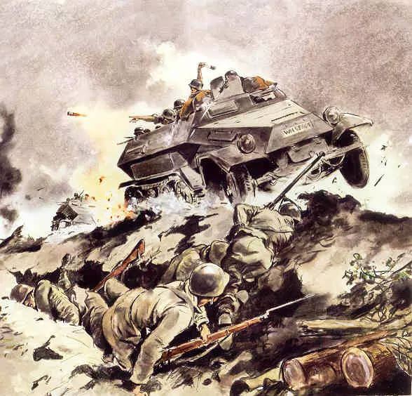 तेस्रो Reich को युद्ध चित्रकला। हान्स लिस्का