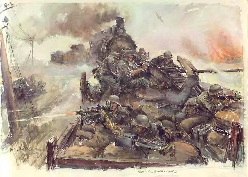 Bức tranh chiến tranh của Đệ tam Đế chế. Hans Liska
