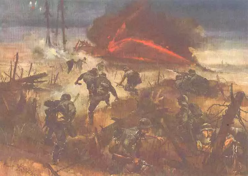 War painting of the Third Reich. Hans Liska