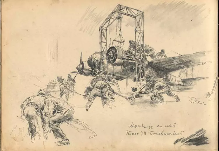 Lukisan perang saka Reich Katelu. Hans Liska