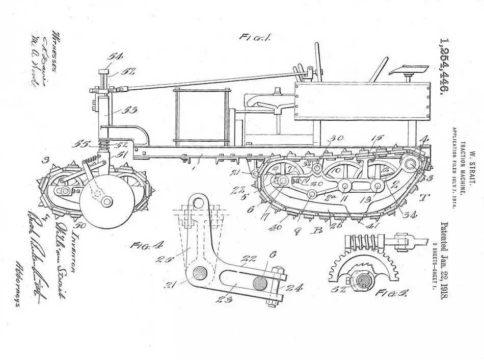 Rechercher une sortie d'une impasse. Partie 15. Tracteur blindé du détroit de killen. 1915. Réservoir à trois technologies