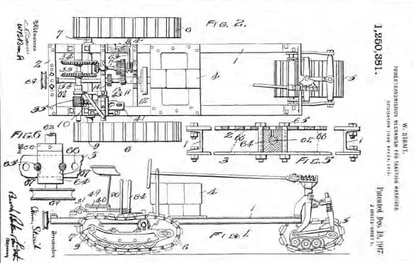 Procure uma saída de um beco sem saída. Parte 15. Trator blindado de killen-strait. 1915. Tanque de três tecnologia