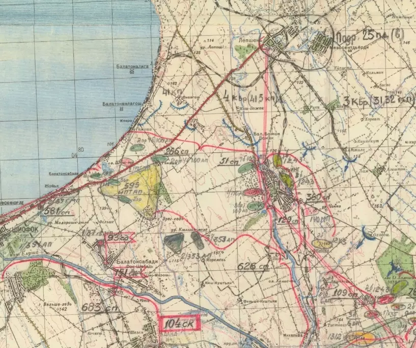 The position of the Soviet parts on March 9, 1945